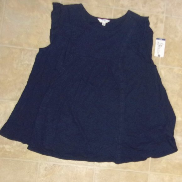 Terra & Sky | Tops | New Size X 0 X Womens Boho Lace Trim Tee Shirt Top ...